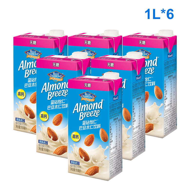 Blue Diamond Almond Breeze，Sugar Free 950ml*6